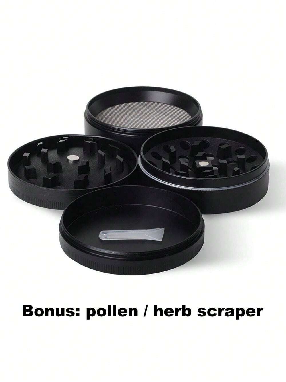 2.5in Metal Herb Tobacco Grinder 4-Layers Manual Crusher Week Mill ...