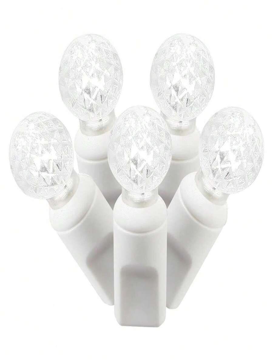 LED White Wire G12 Berry End Connecting 25 Ft. Long Light Set With Pure ...