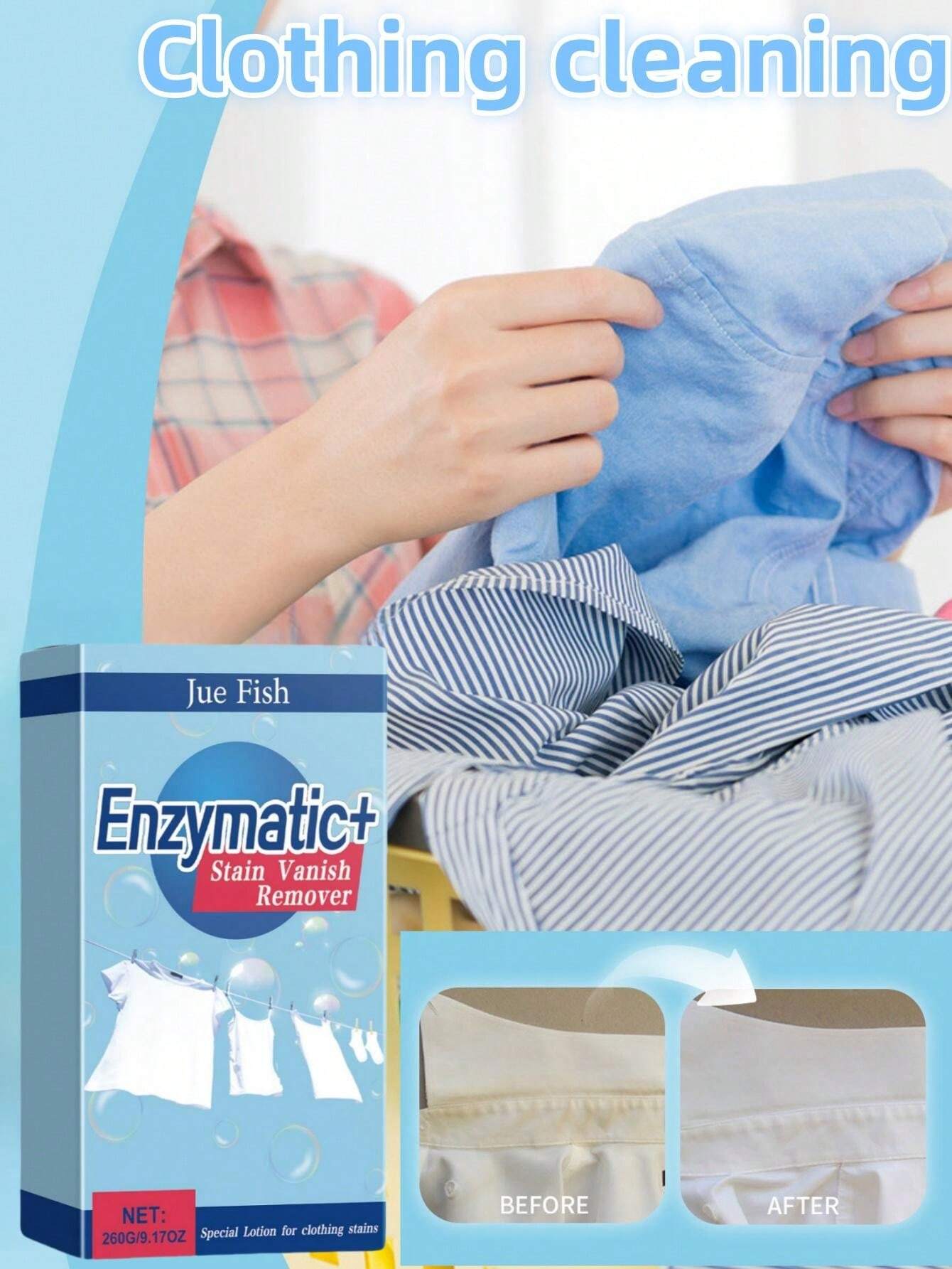 Laundry Cleaner Cleans Stubborn Stains, Yellowing, Sweat Stains, Multi ...