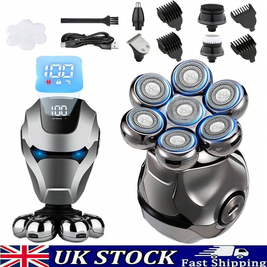 Head Shavers For Bald Men 7D, 5 In 1 Electric Shavers For Men Bald Head ...
