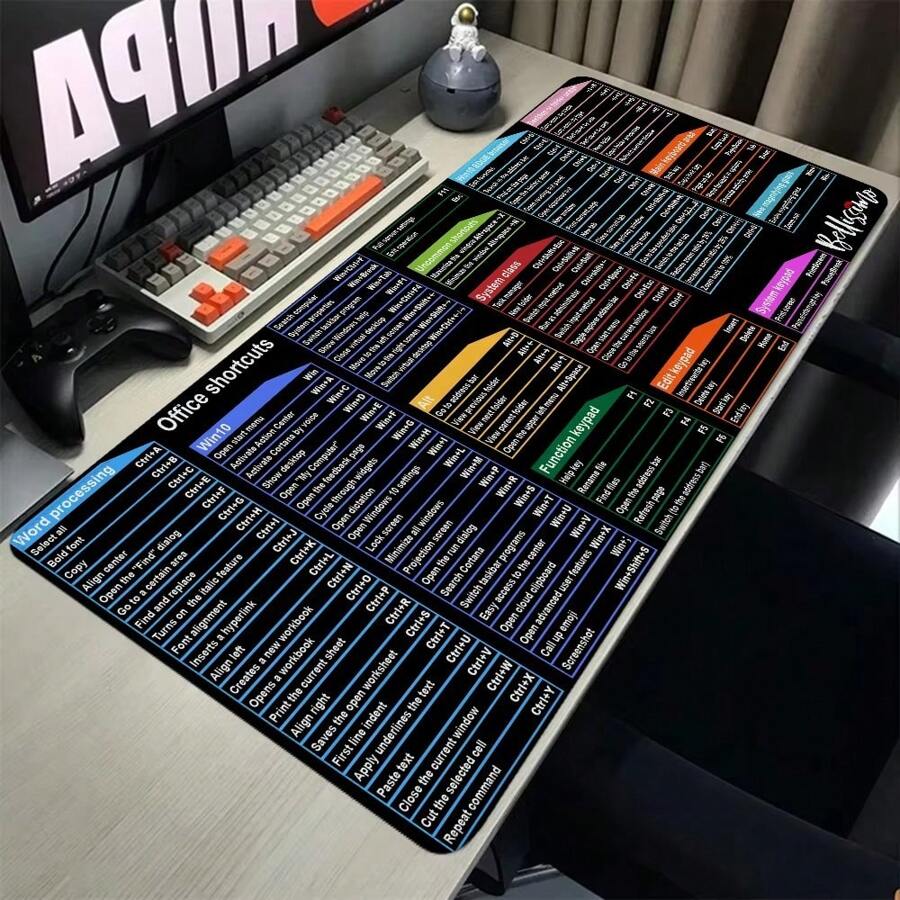 1 Pc Shortcut Key Gaming Setup Accessories Gamer Desk Mat Gaming Mouse ...