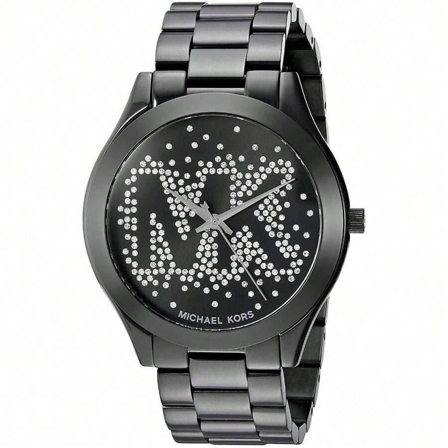 Michael Kors Michael Kors Women's MK3589 Slim Runway MK Logo Crystal ...