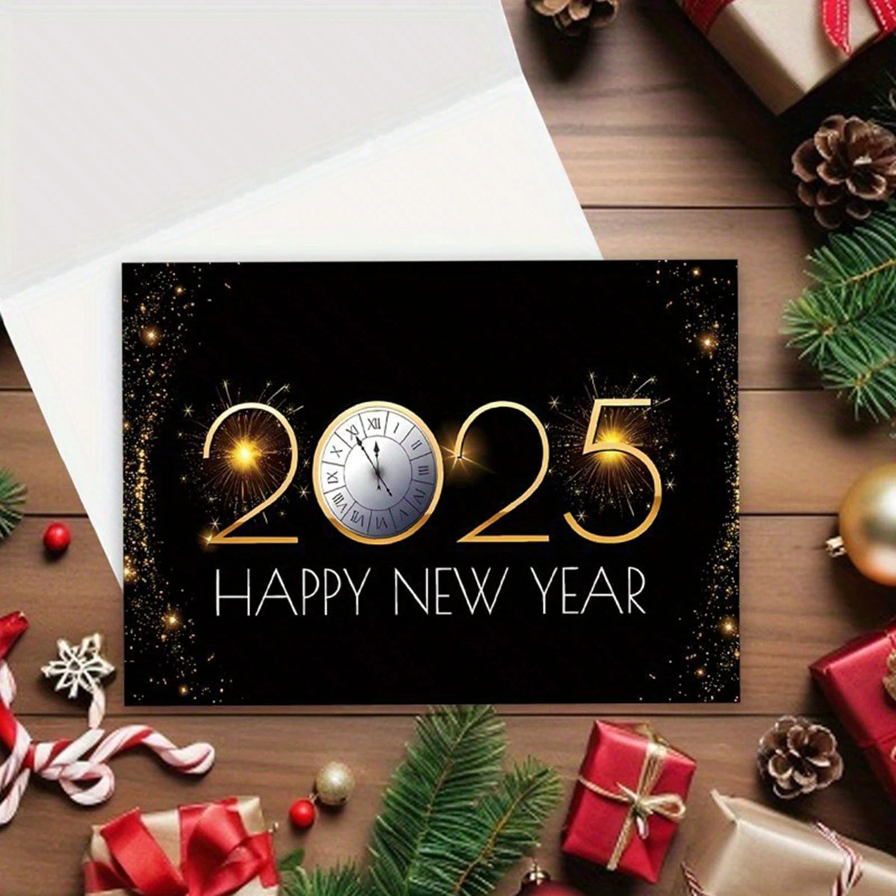 2025 Happy New Year Greeting Card With Envelope - Best For Family And ...