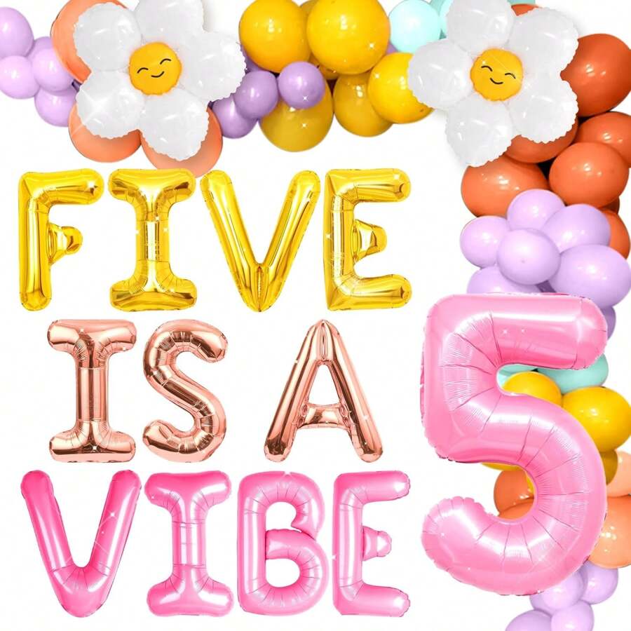LaVenty Five Is A Vibe Birthday Decorations 5th Birthday Decorations ...