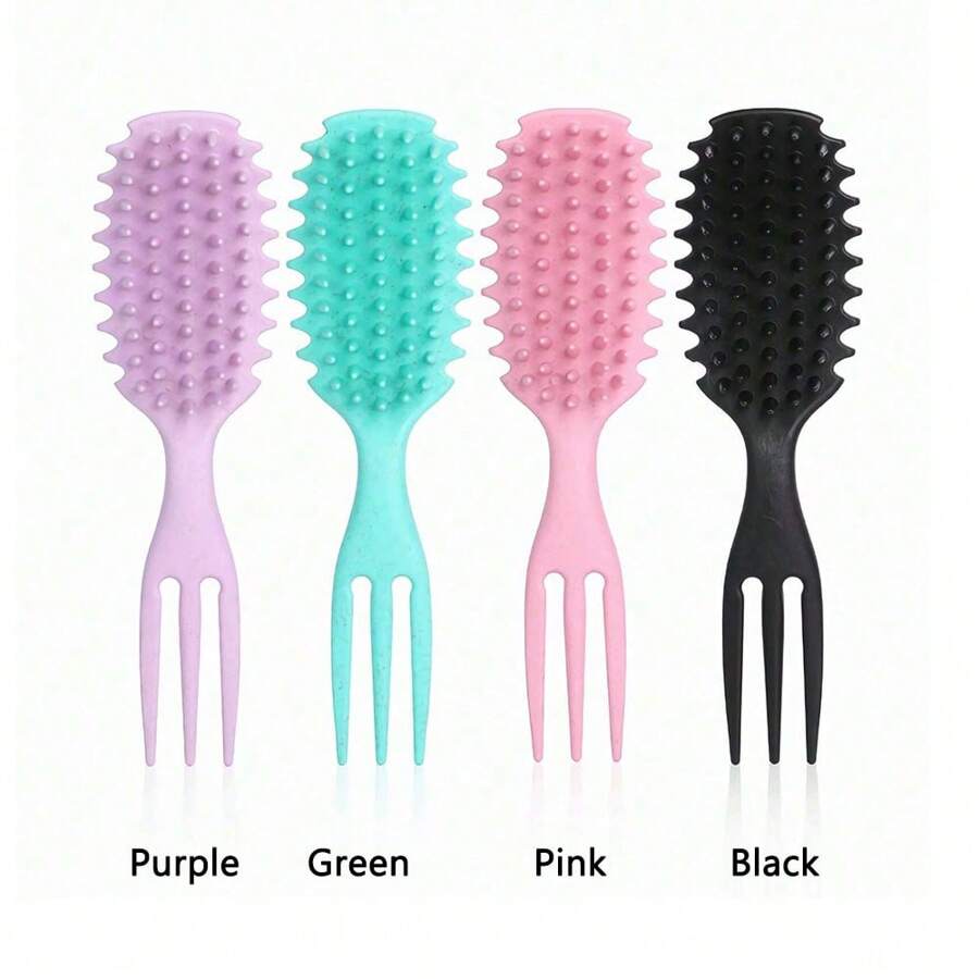 Curly Hair Brush, Defining Curl Hairbrush Soft Nodes Massage, Trident ...