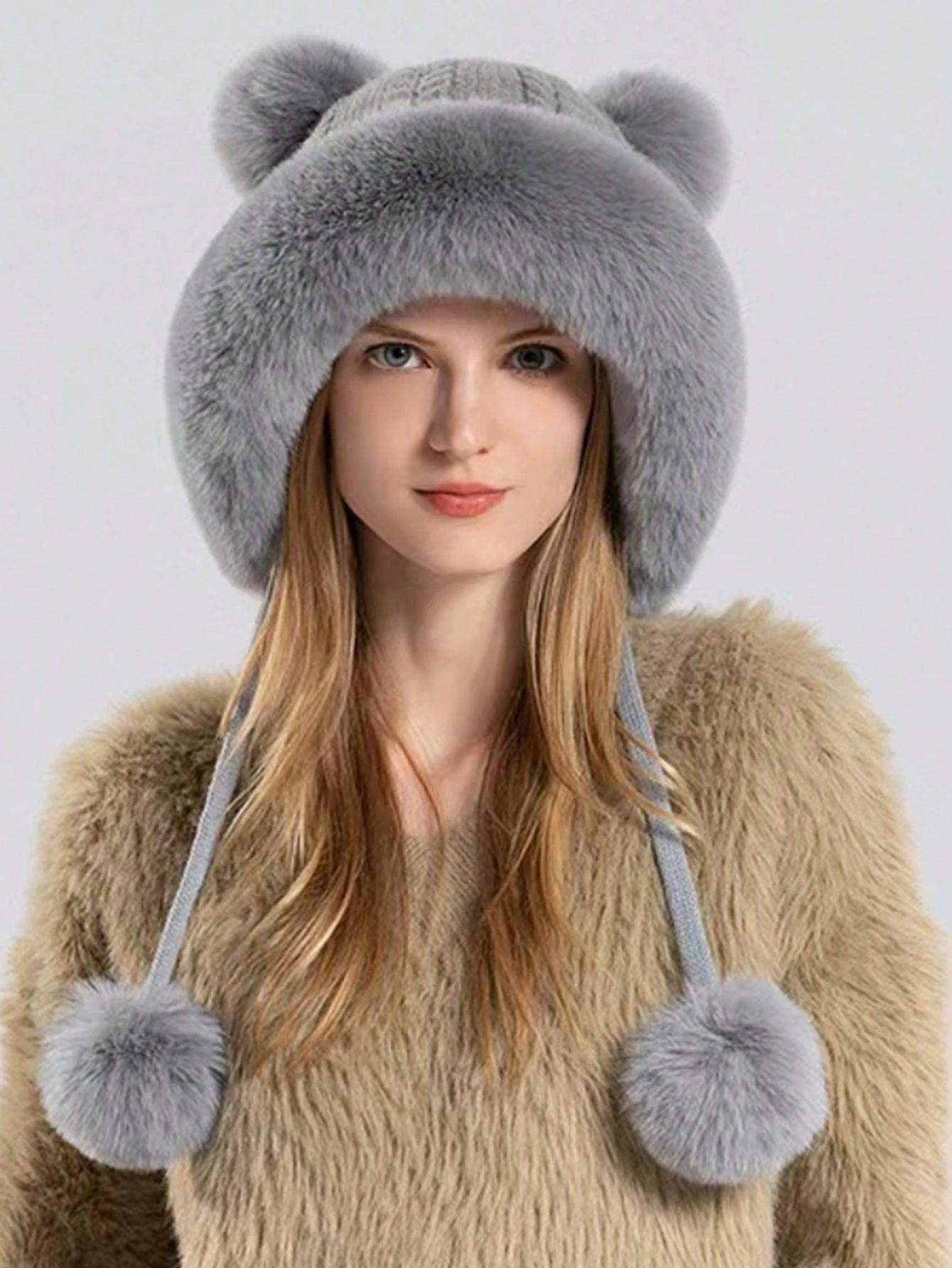 Winter New Models, Fur Caps, Artificial Plush, Warmth, Ear -Protecting ...