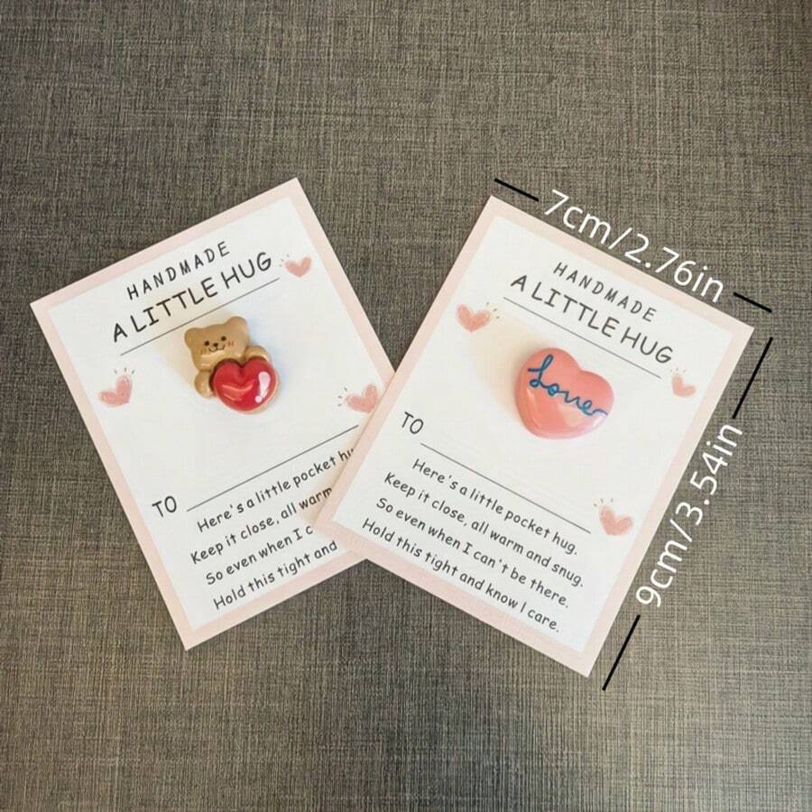 1/5pcs Cute Little Bears And Love Cards, DIY Pocket Hugs, Support Gifts ...