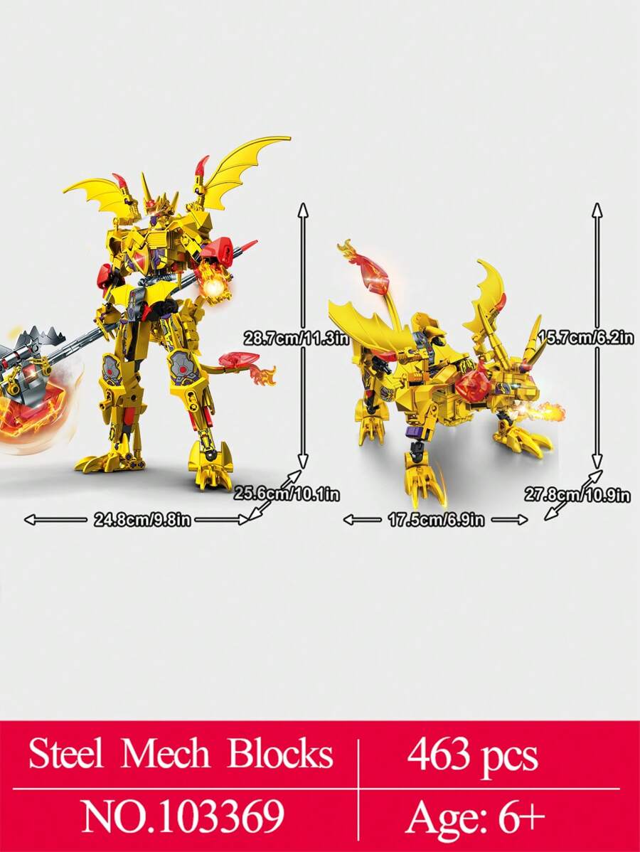 4 Styles Creative Transform Robots Mini Building Blocks DIY Toys For ...