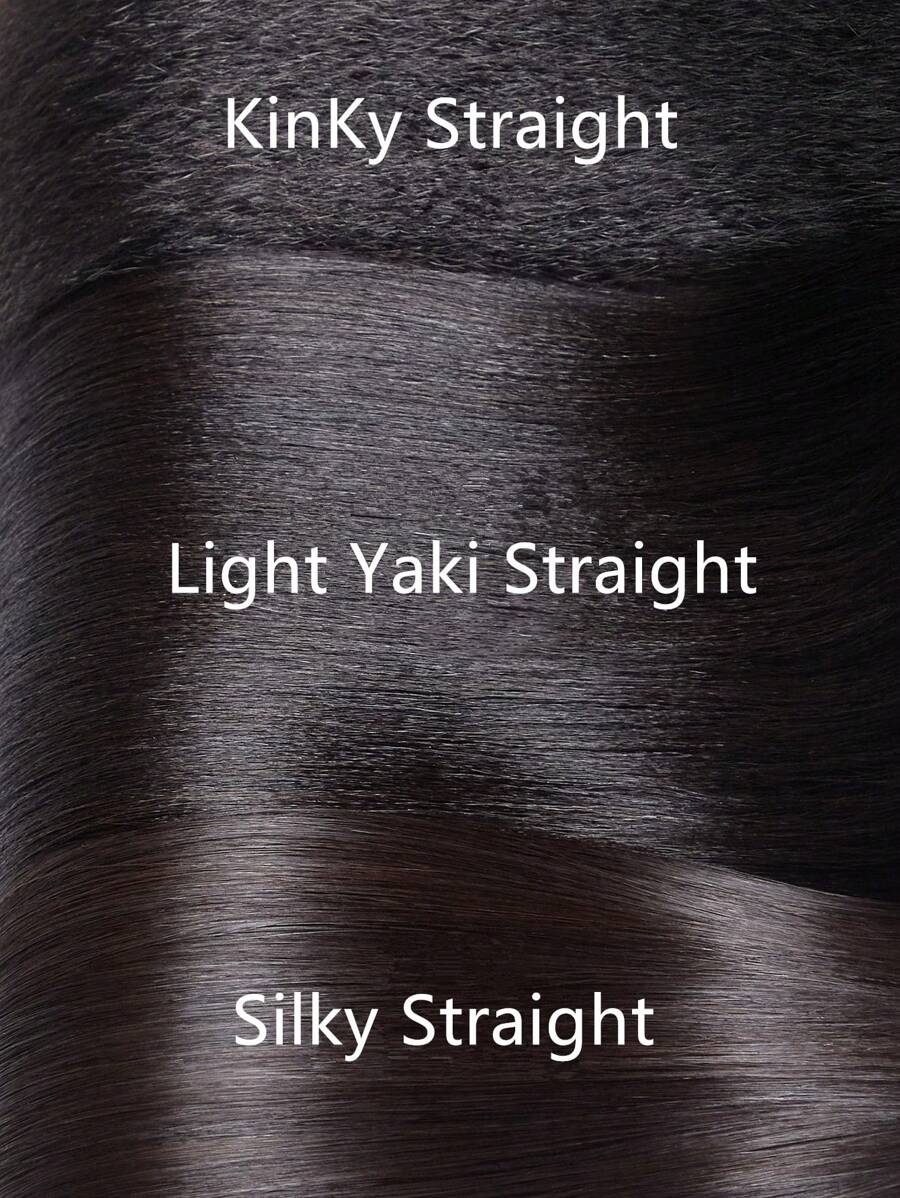 Light Yaki Straight Human Hair Bundels 100% Unprocessed Brazilian 3 ...
