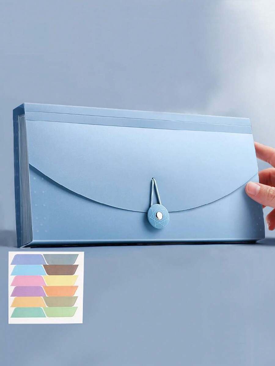 1pc Blue Accordion File Folder Document Organizer Bag | SHEIN USA