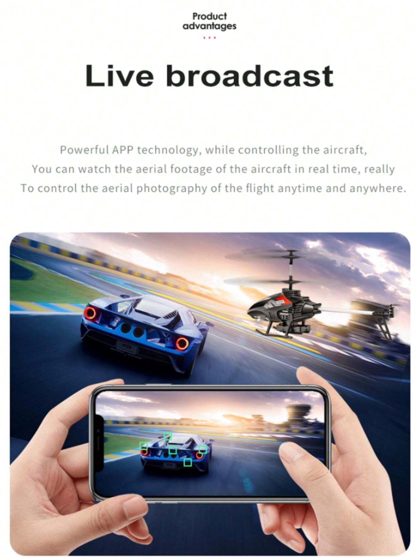 Smart Obstacle Avoidance HD Dual Camera WIFI FPV MINI RC Helicopter Toy ...