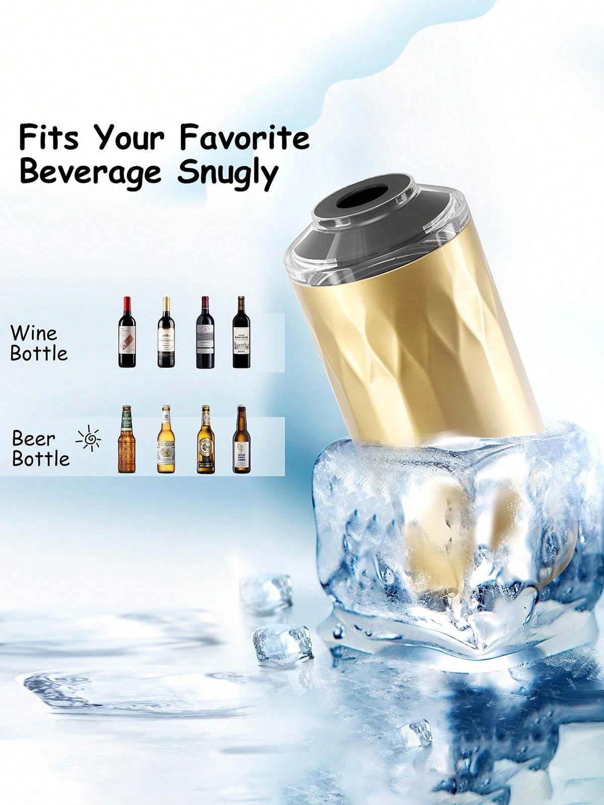 Meoky 40oz Wine Chiller, Portable Wine Chillers For Bottles, Insulated ...