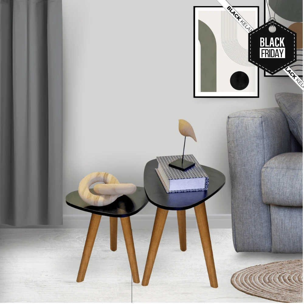 Set Of Corner And Side Tables With Stick Legs, Tripod, Picture And ...