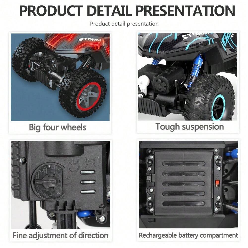 Fremego 4WD RC Spray Stunt Car With Led Lights Music Electronic Drift ...