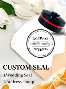 1pc Personalized Wedding Stamp, Address Stamp, Customized Wedding Seal ...
