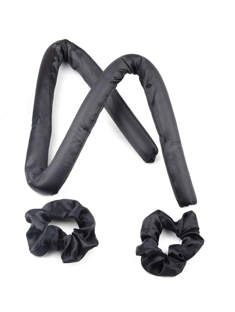 3pcs/Set Heatless Curling Rod Headband With Hair Ties - DIY Lazy Ribbon ...
