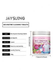 1 Pack (20pcs) Biological Enzyme Explosive Salt Cleaning Tablets, Sweat Stain Remover ...