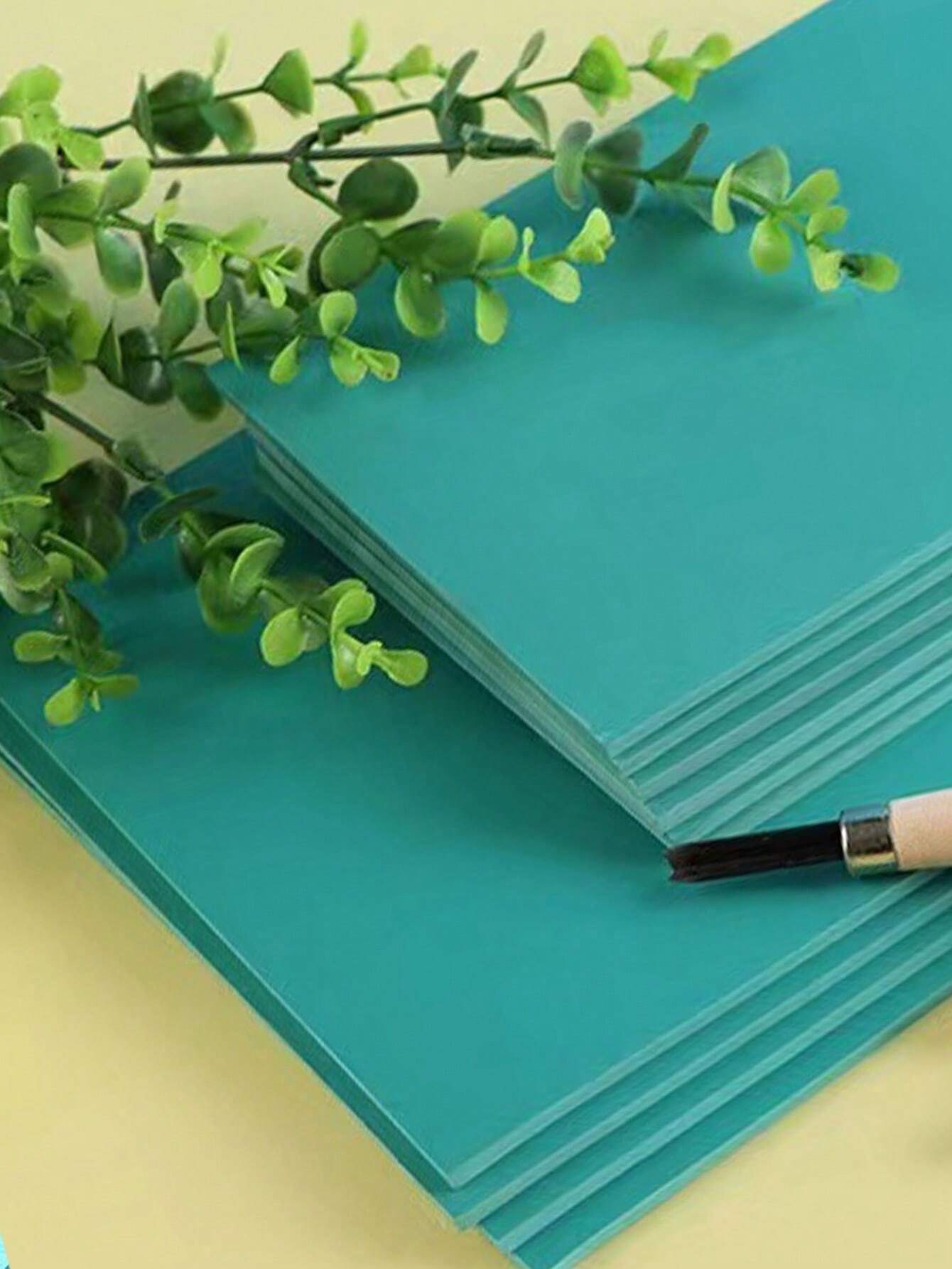 4pcs Woodblock Engraving Board, Green Pvc Soft Plyboard A3,A4- Tools ...