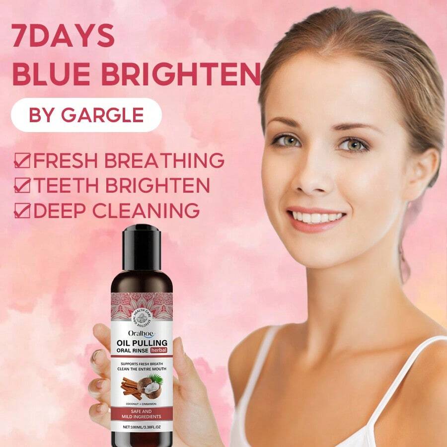 100ml Plant-Based Mouthwash, Freshen Breath, Clean Teeth Stains And ...