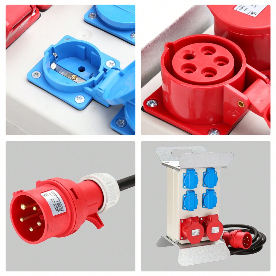 Cecaylie Stromverteiler Baustromverteiler Verteiler CEE Kraftstrom Steckdose IP44 für Baustelle ...