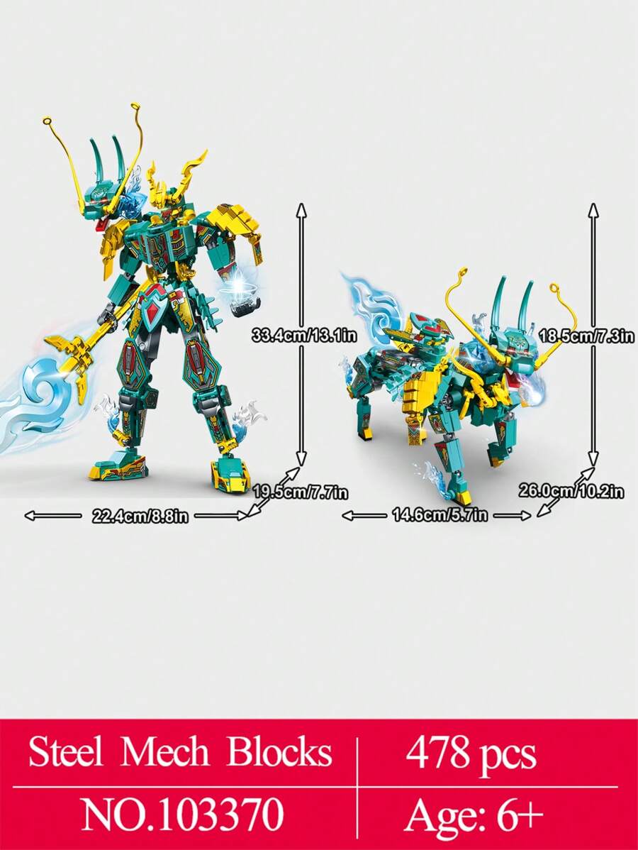 4 Styles Creative Transform Robots Mini Building Blocks DIY Toys For ...