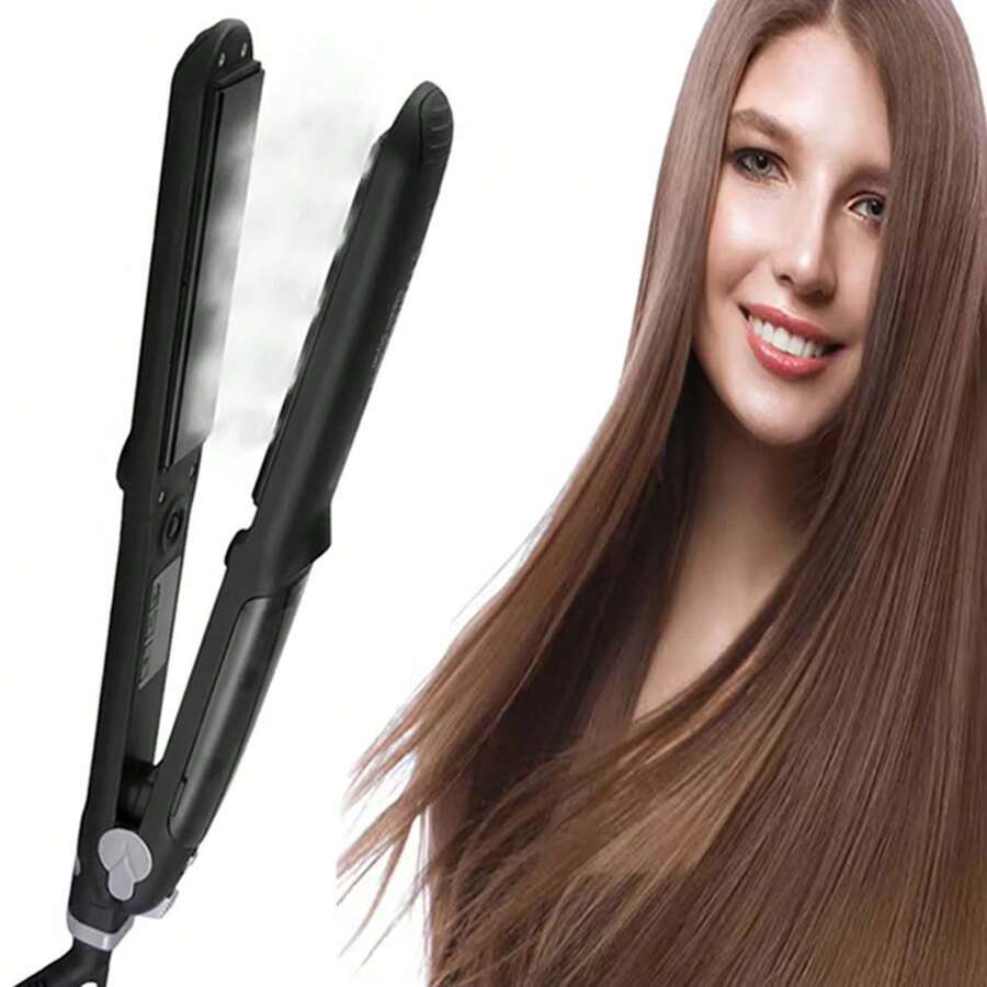 Steam Straightener For Hair Professional Steam Flat Iron Salon Ceramic Tourmaline Vapor Steam ...