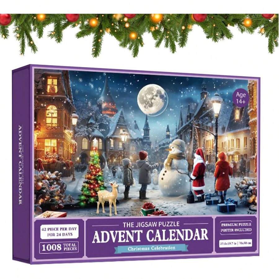 Calendario de Adviento Puzzle 2024, Calendario de Adviento de Navidad, Calendario de Adviento ...