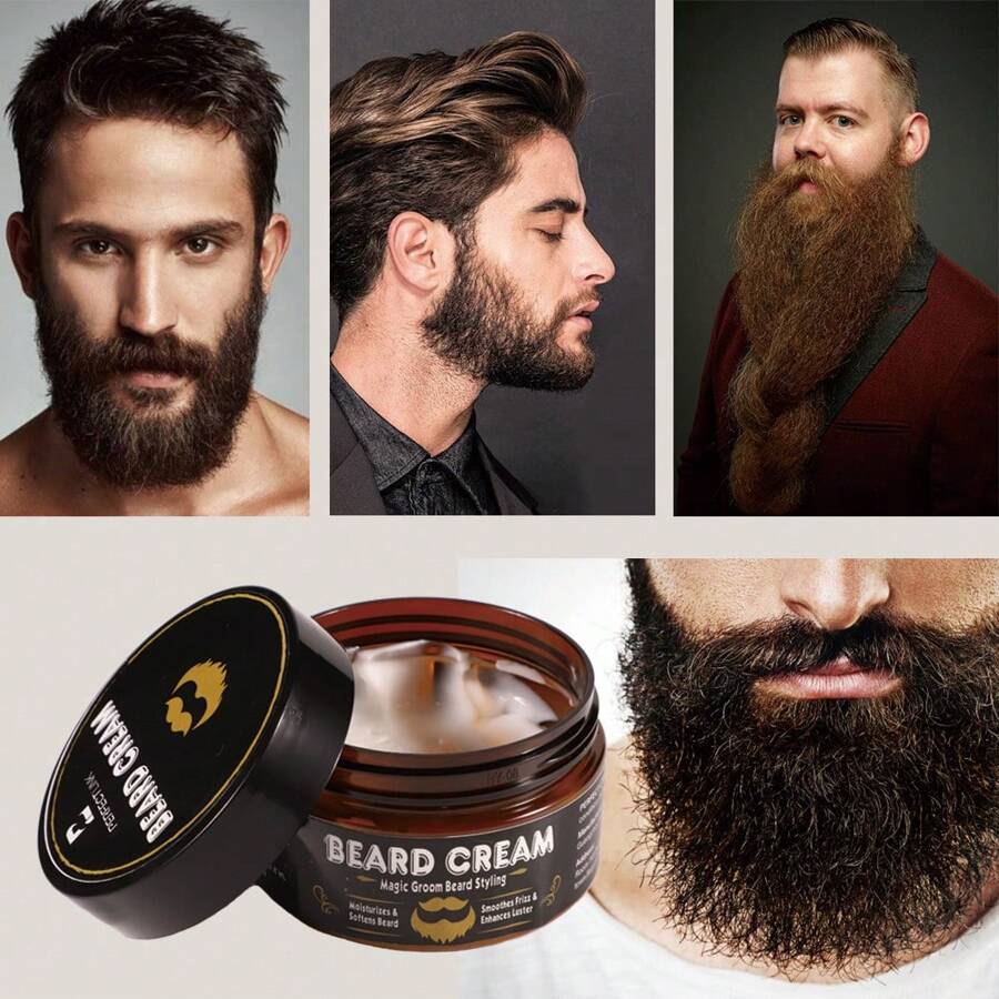 100g Beard Cream - Moisturizing No-Rinse Conditioner, Makes Facial Hair ...