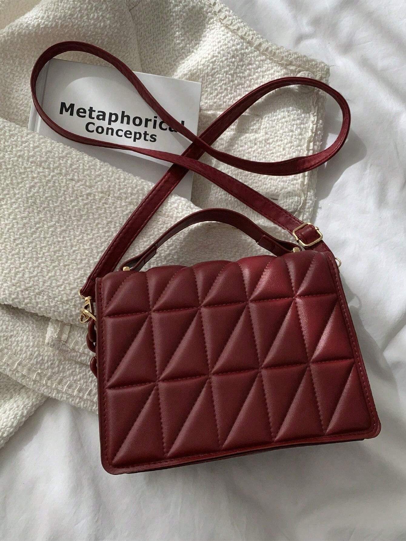 2024 New Trendy Fashion One Shoulder Diagonal Package, Simple Diamond ...