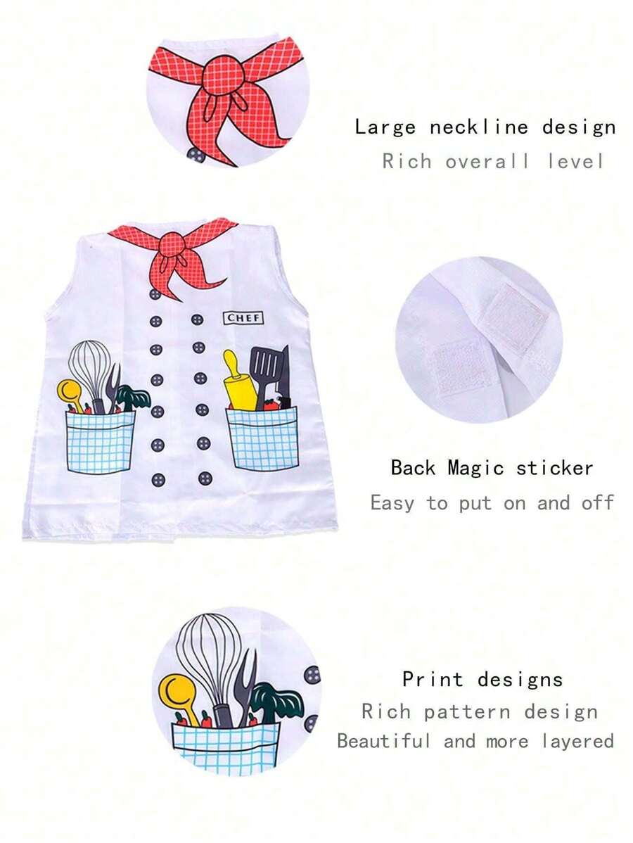 Chef Toy Clothing - Kitchen Toy Chef Clothing With Chef Hat - Male And ...