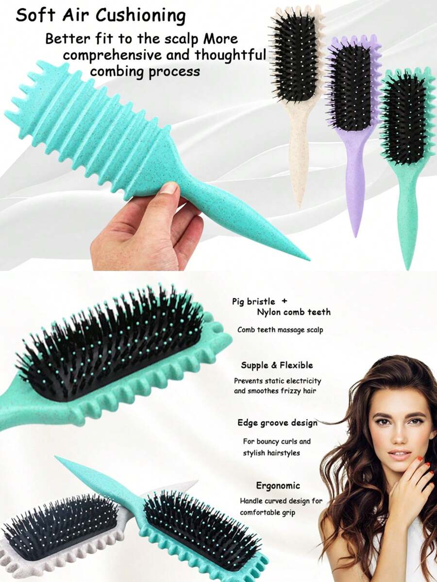 Nouvelle brosse définissante pour les boucles améliorée, brosse pour ...