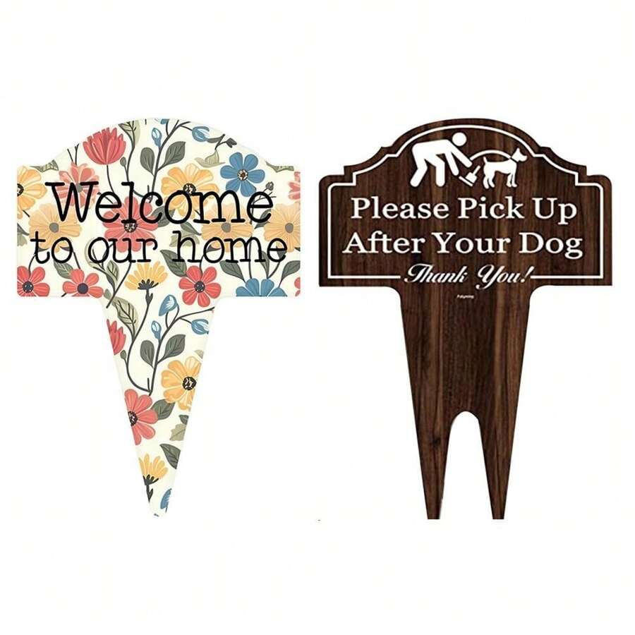 1 Pc Please Pick Up After Your Dog Yard Signs With H-Stakes No Pooping ...