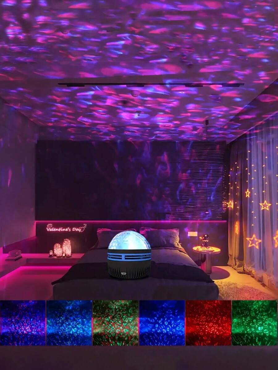 1pc LED Projection Lamp, Multi-Colored Patterns With Remote Control ...