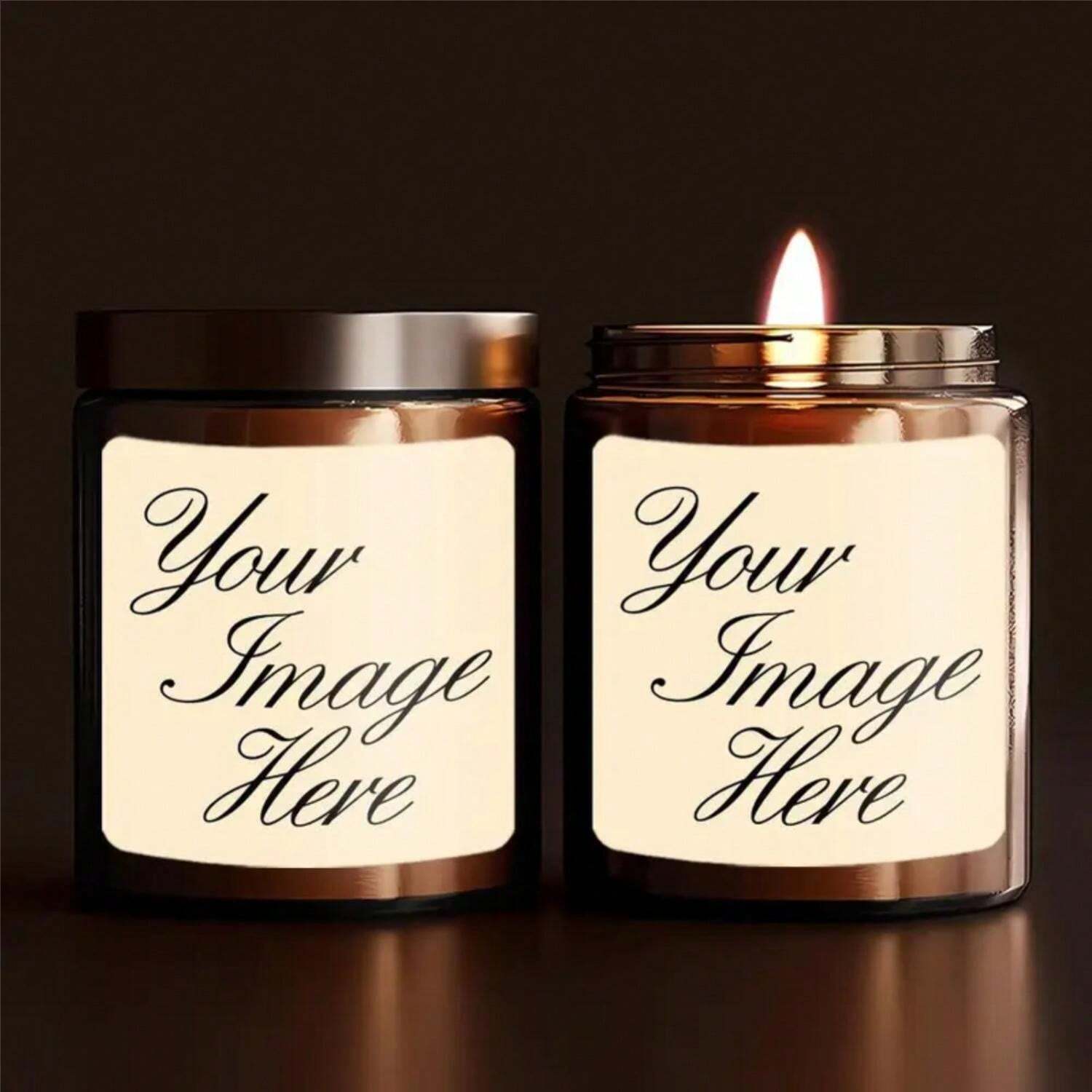 50PCS Custom DIY Candle Stickers Templates, Paper And Waterproof ...