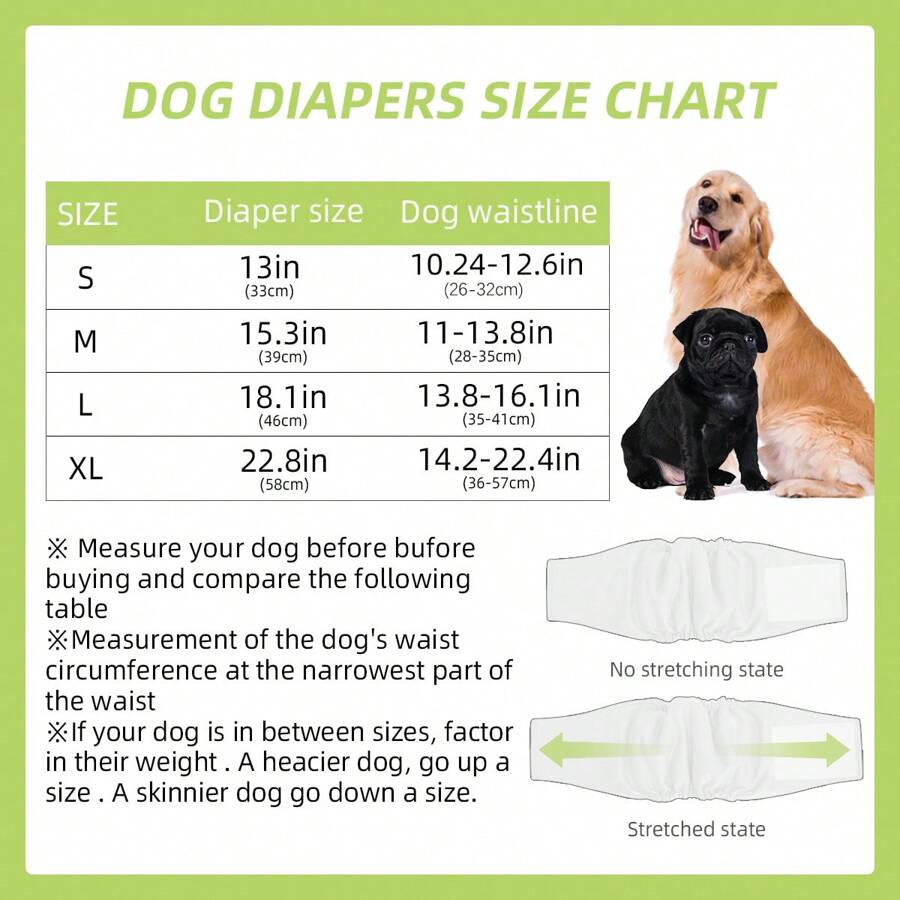 3 paquets de bandes ventrale de Noël lavables pour chiens mâles ...