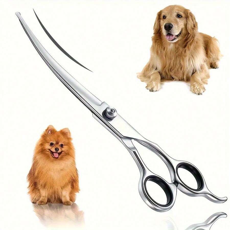 Curved Dog Grooming, Professional 6.8 Inch Heavy Duty Dog Shears For ...