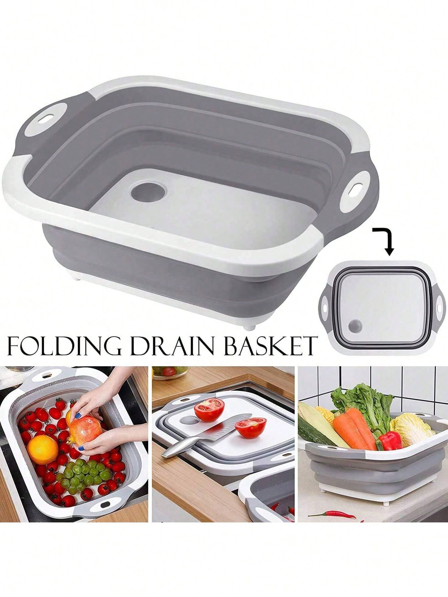 Folding Wash Basin Portable Sink Foot Bucket Washbasin Plastic Foldable ...