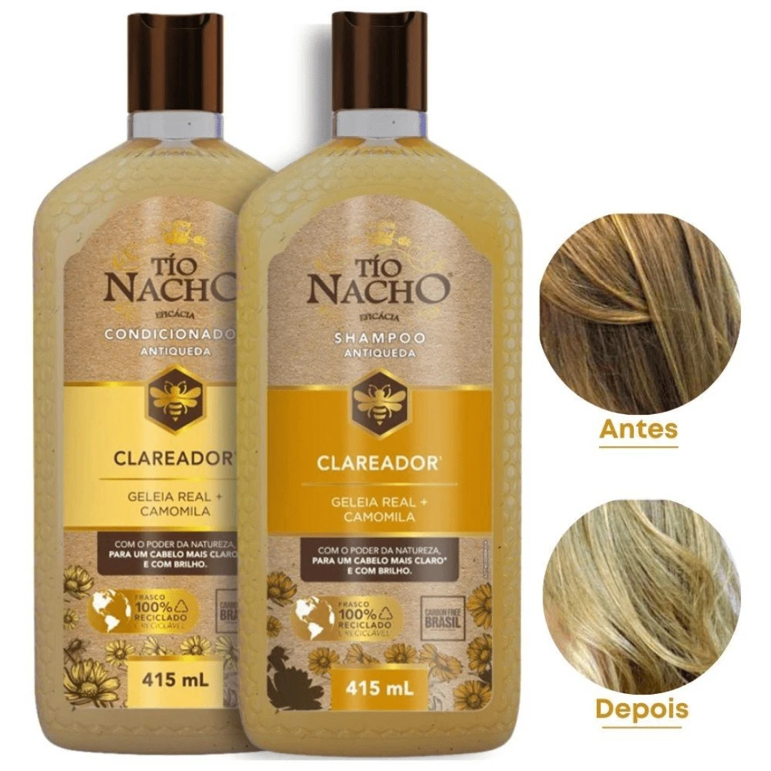 Kit Tio Nacho Clareador Shampoo 415 ML + Condicionador 415 ML | SHEIN ...
