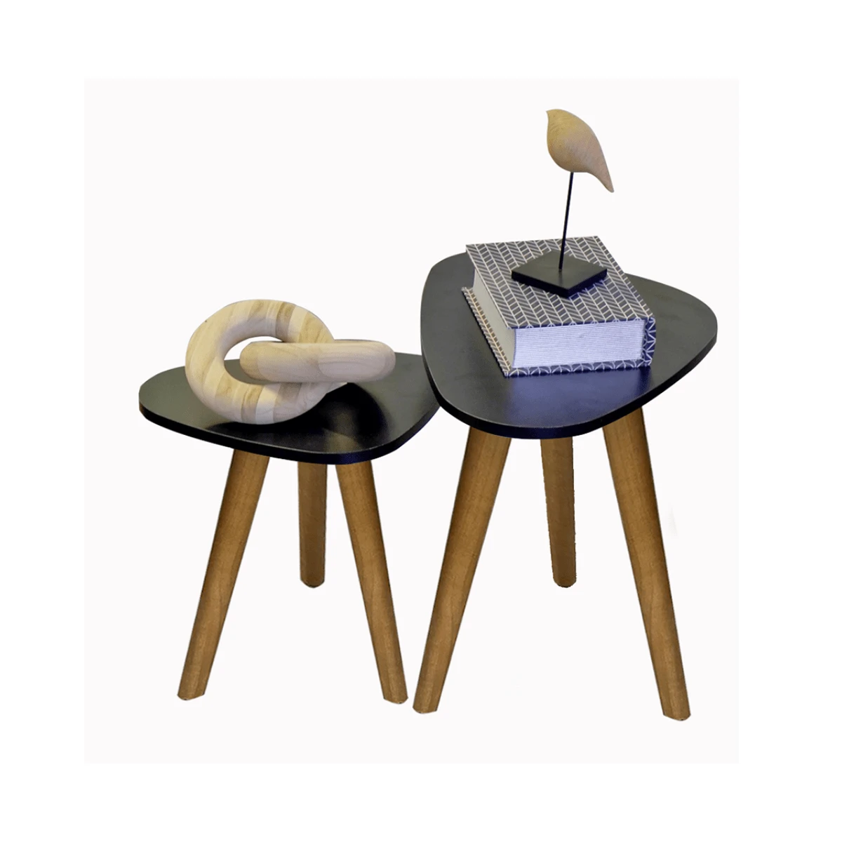 Set Of Corner And Side Tables With Stick Legs, Tripod, Picture And ...
