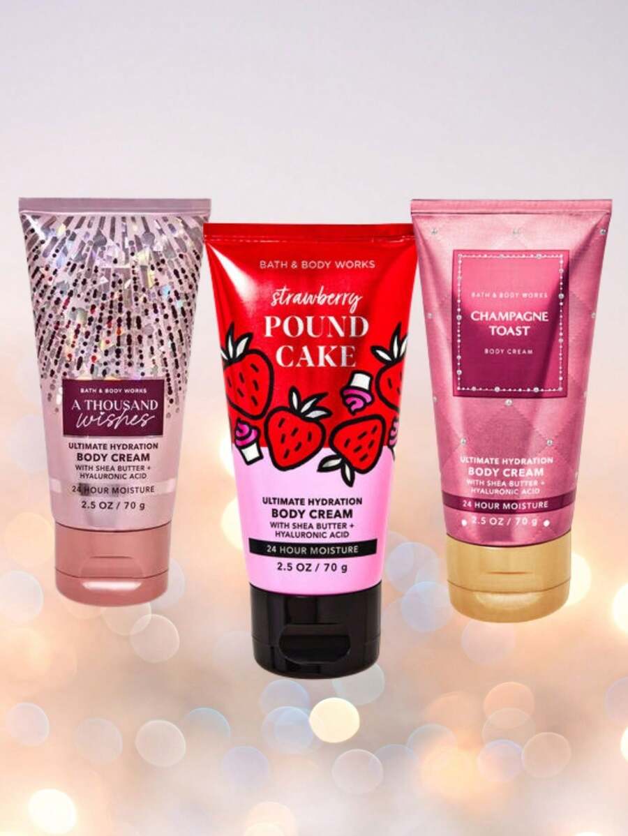 Bath And Body Works Body Cream Mini Trio (Set Of 3) Travel Size ...