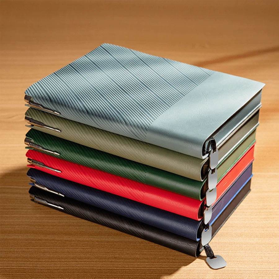 Premium A5 Soft Leather Notebook - Waterproof, Thick Faux Leather Diary ...