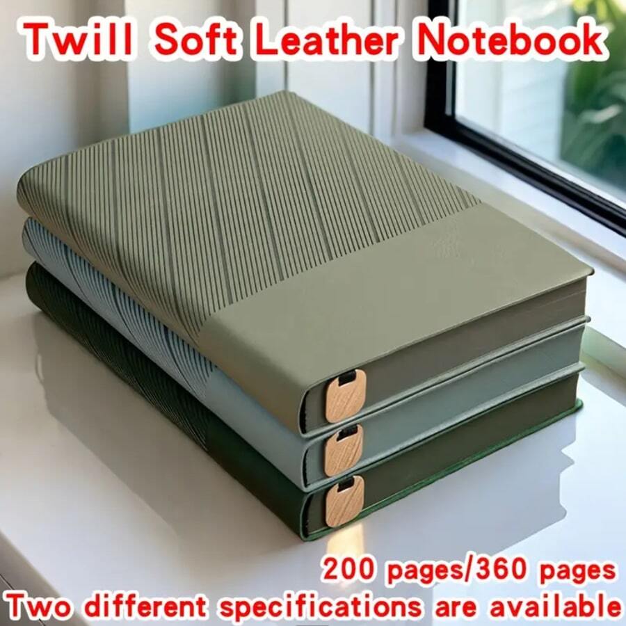 Premium A5 Soft Leather Notebook - Waterproof, Thick Faux Leather Diary ...