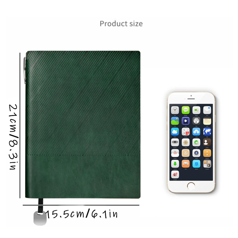 Premium A5 Soft Leather Notebook - Waterproof, Thick Faux Leather Diary ...