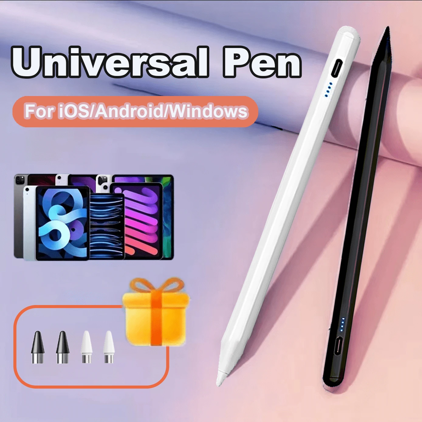 Black/White Universal Capacitive Touch Screen Stylus Pen, Rechargeable ...