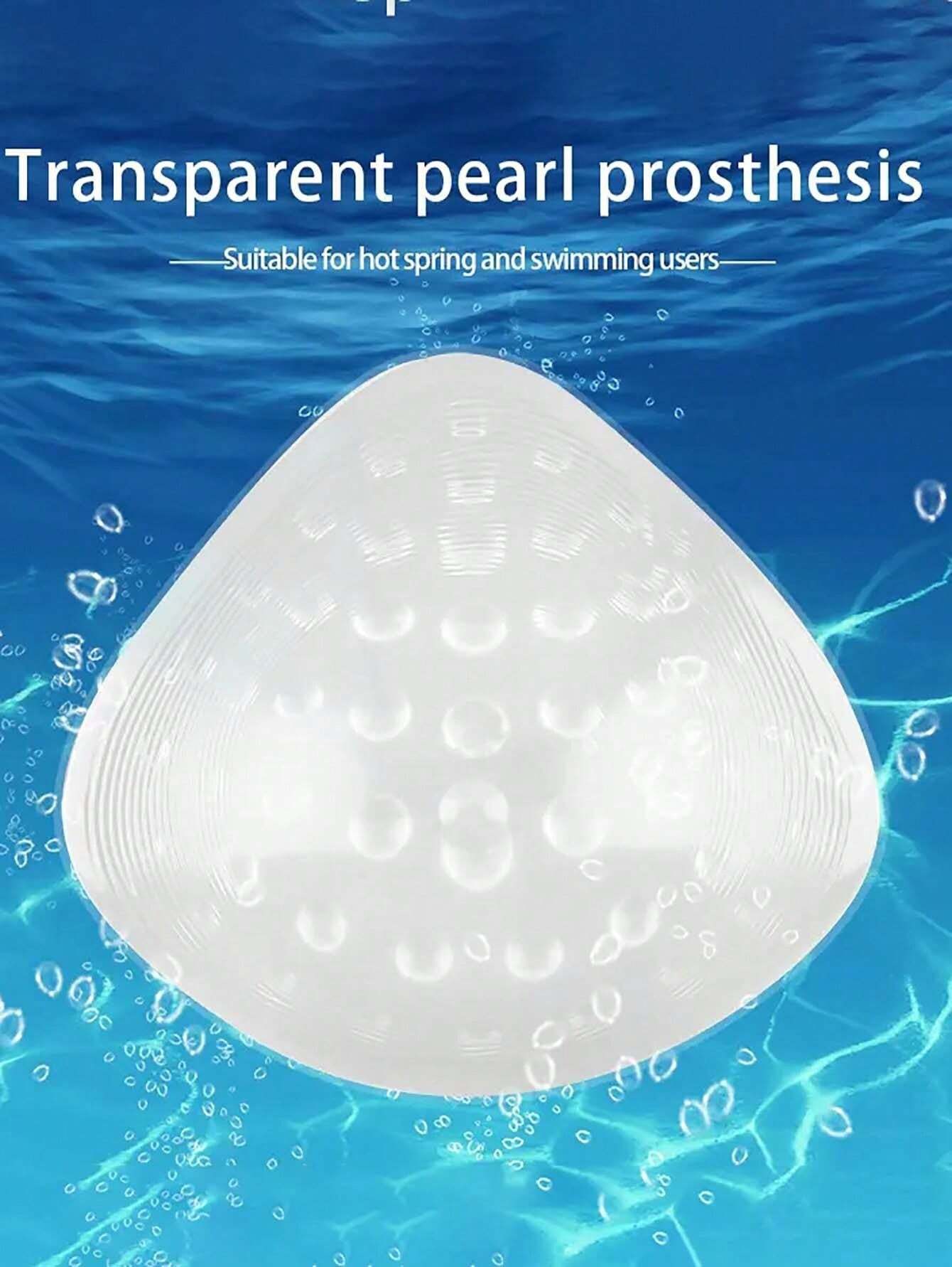 ANGDIE Prótesis de mama triangular transparente de silicona en una sola ...