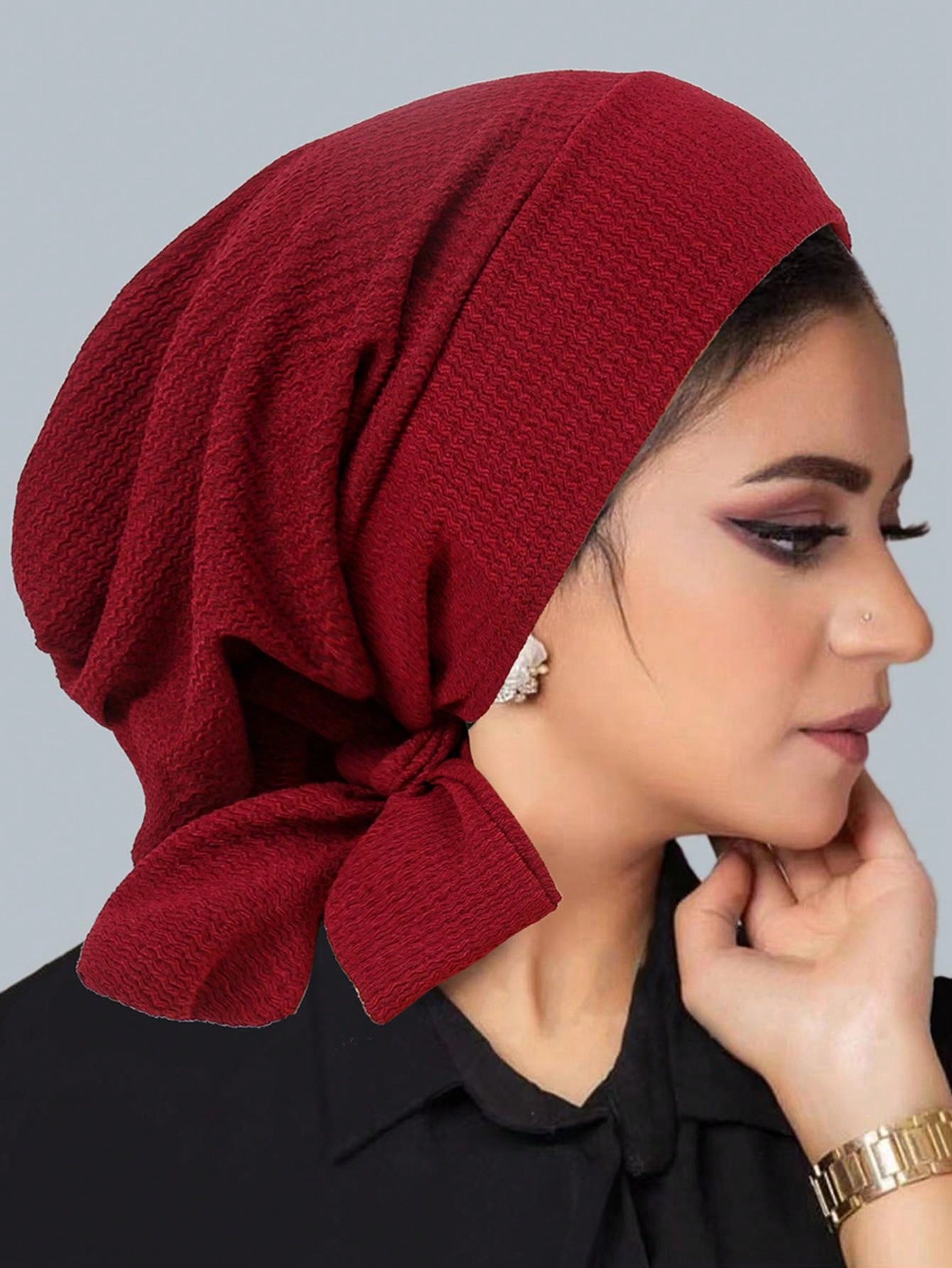 1 pieza Pañuelo de mujer de color liso, con protección UV, de patrón ...