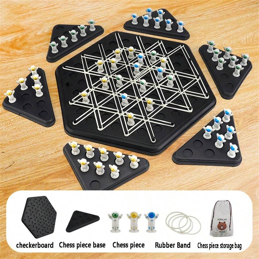 Triangle Chess Game Set For 2 To 6 Players, Family Games For Adults ...