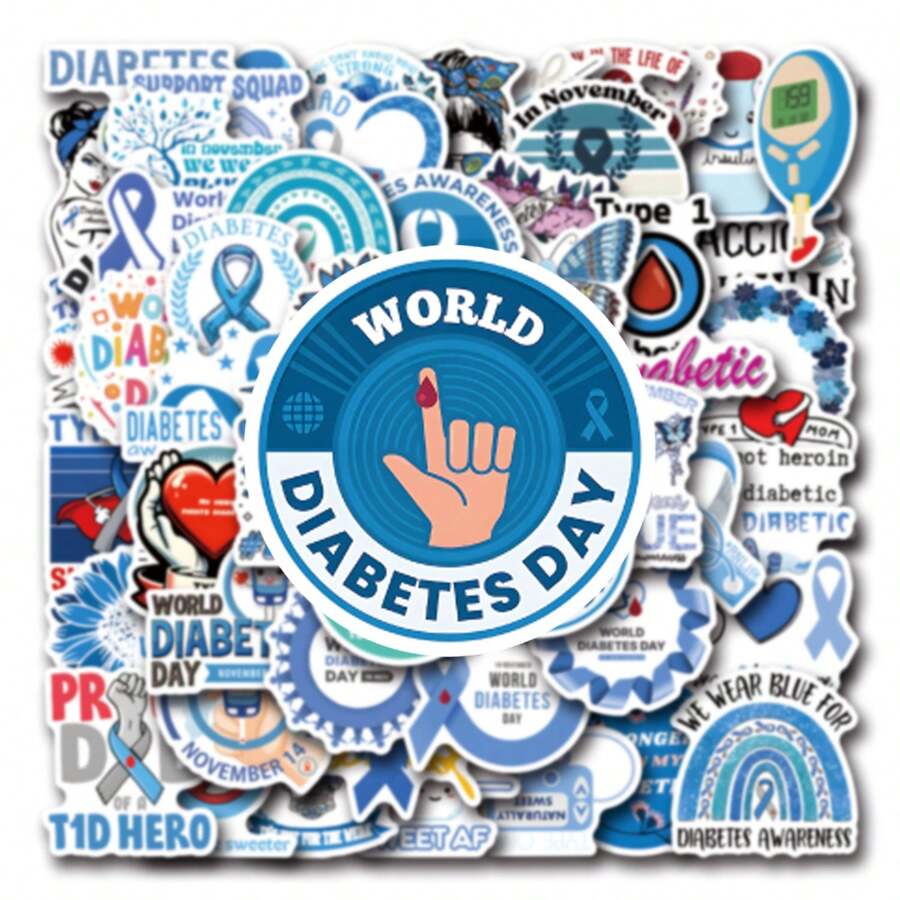 55Pack Pcs Diabetic Stickers, Vinyl Diabetic Stickers For Laptop ...