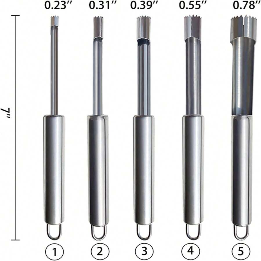 Set da 6 pezzi di attrezzi multifunzione in acciaio inossidabile per rimuovere torsoli e semi da ...