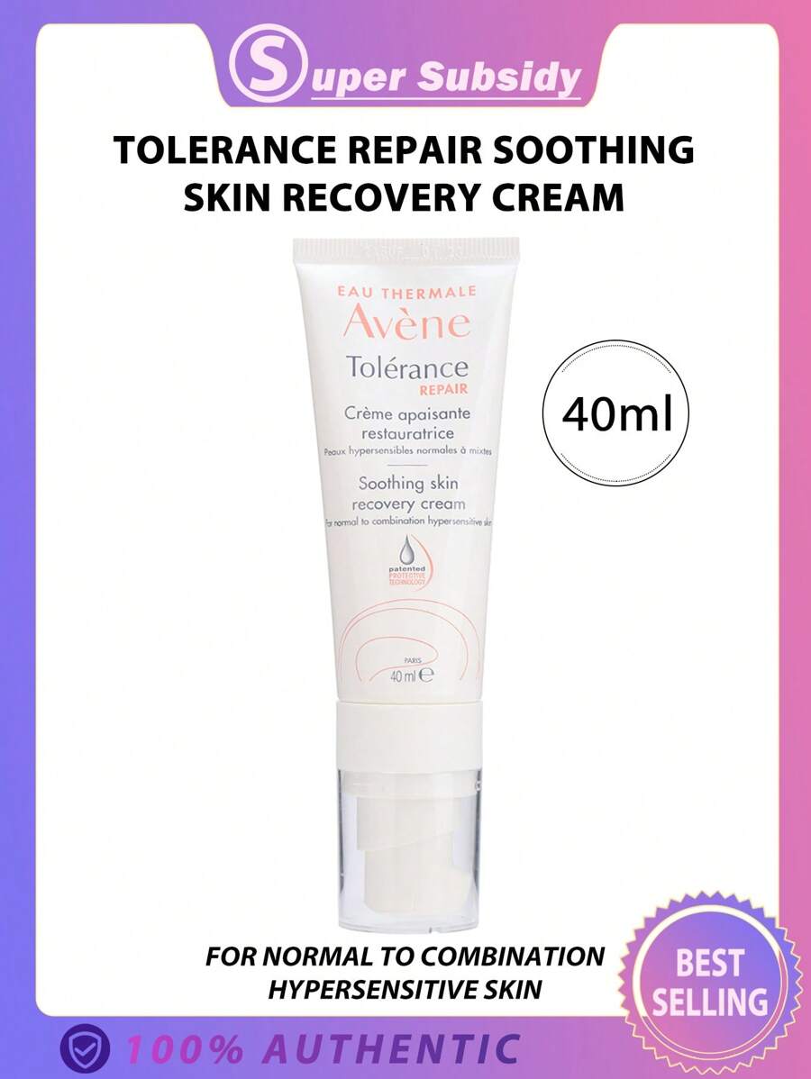 Avene AVENE TOLERANCE REPAIR CREME APAISANTE 40ml SOOTHING SKIN RECOVERY CREAM, FOR NORMAL TO ...